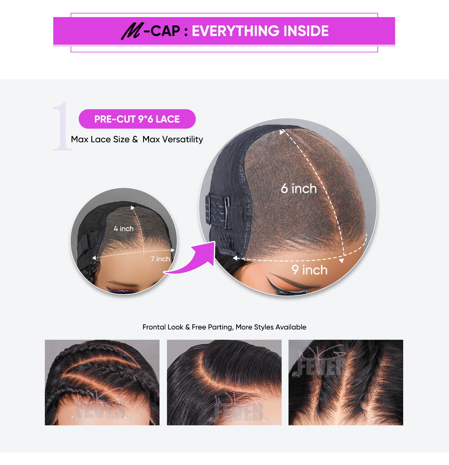 Wigfever M-cap Silky Straight 9x6 Wear Go Glueless Bleached Tiny Knots ...